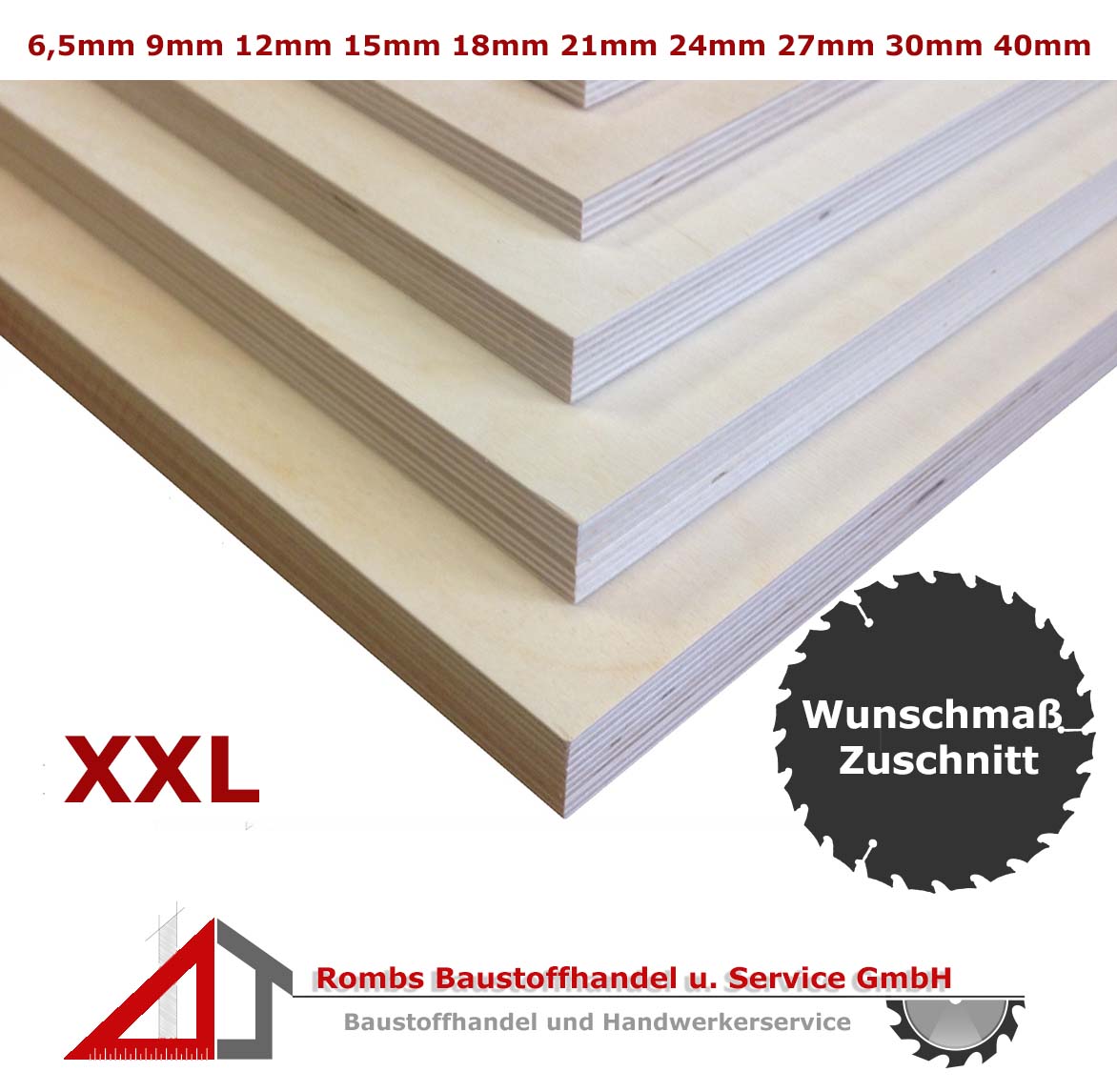 Multiplexplatten XXL-Zuschnitt Birke BFU100 | Multiplexplatte Birke ...